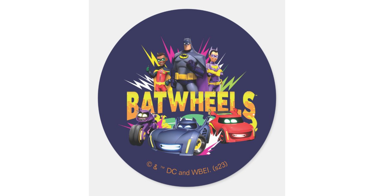 Batwheels™ Superhero Team Classic Round Sticker | Zazzle