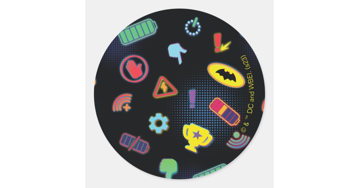 Batwheels™ Vehicle Icon Pattern Classic Round Sticker | Zazzle