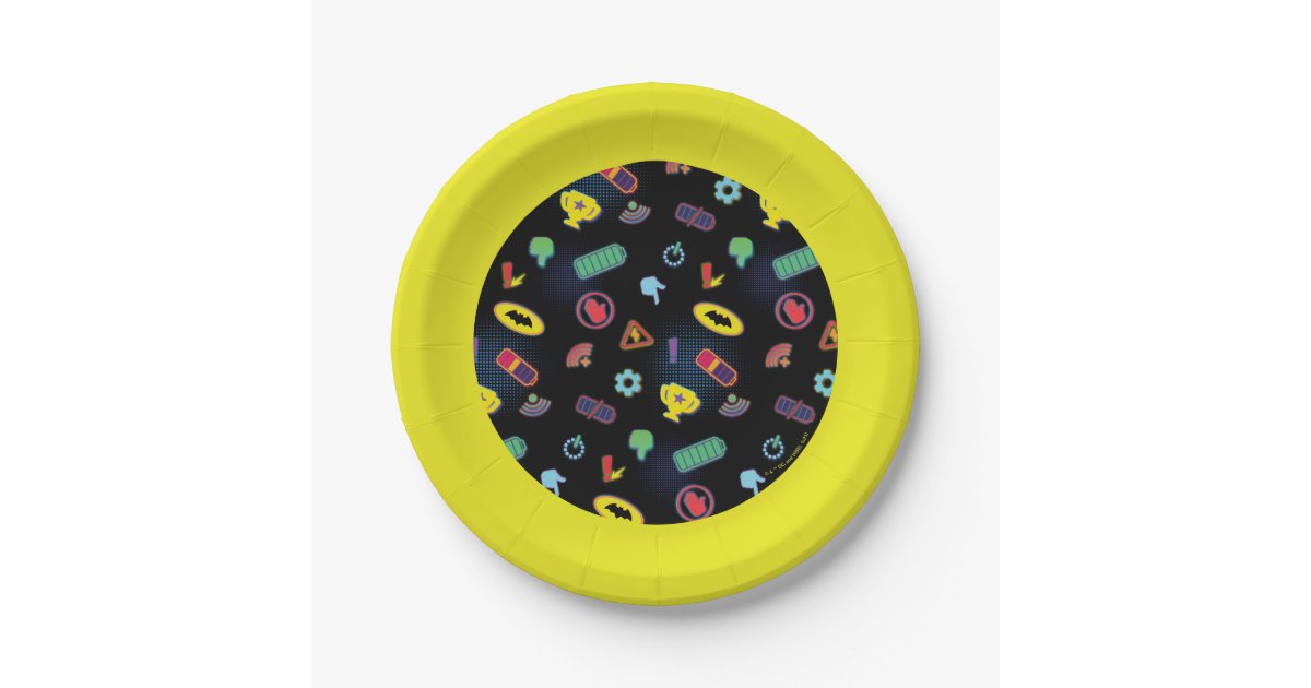 Batwheels™ Vehicle Icon Pattern Paper Plates | Zazzle