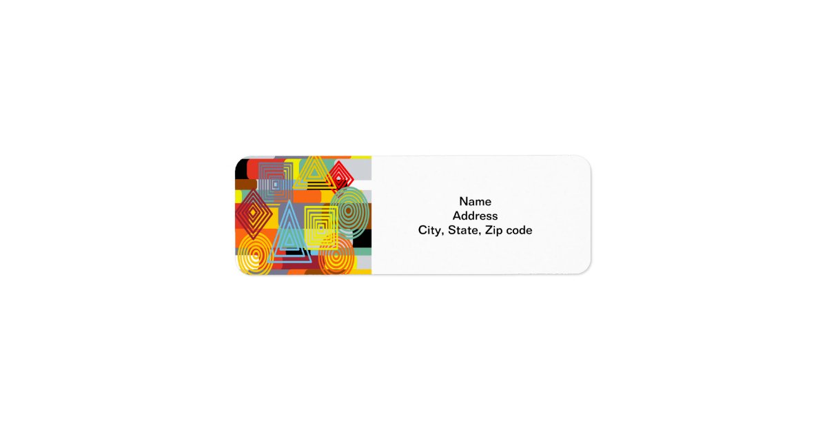 Bauhaus Design Three Label | Zazzle