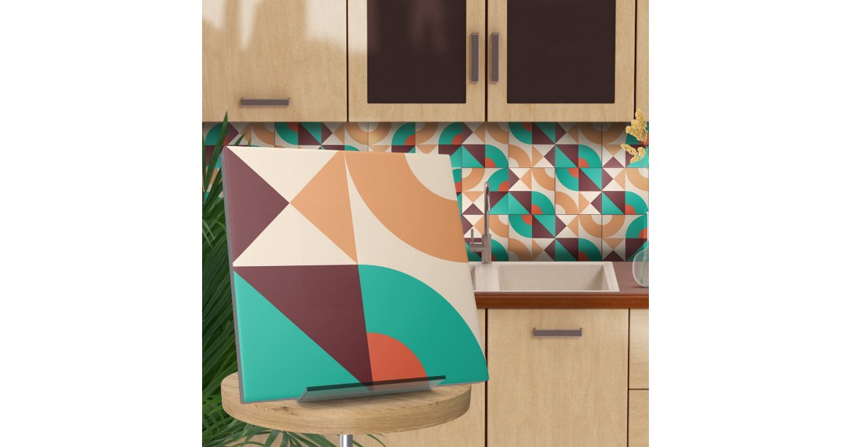 Bauhaus geometric abstract N7 Ceramic Tile | Zazzle