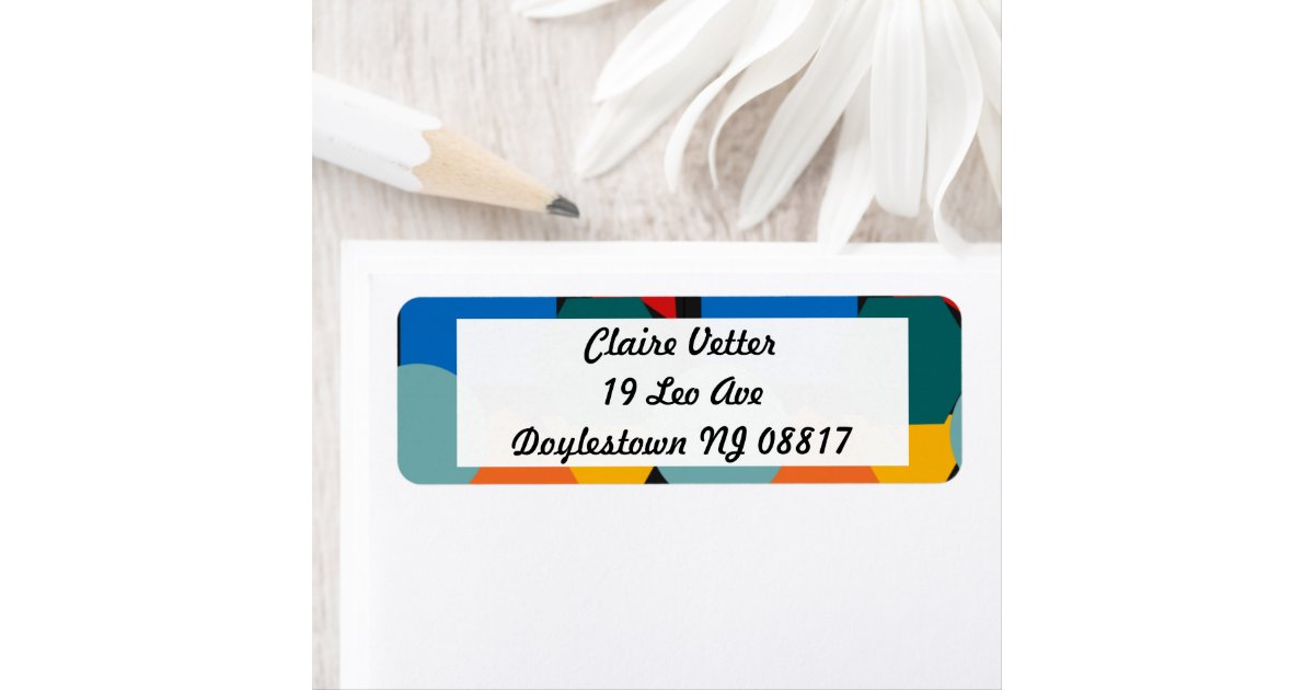 Bauhaus Shapes Label | Zazzle