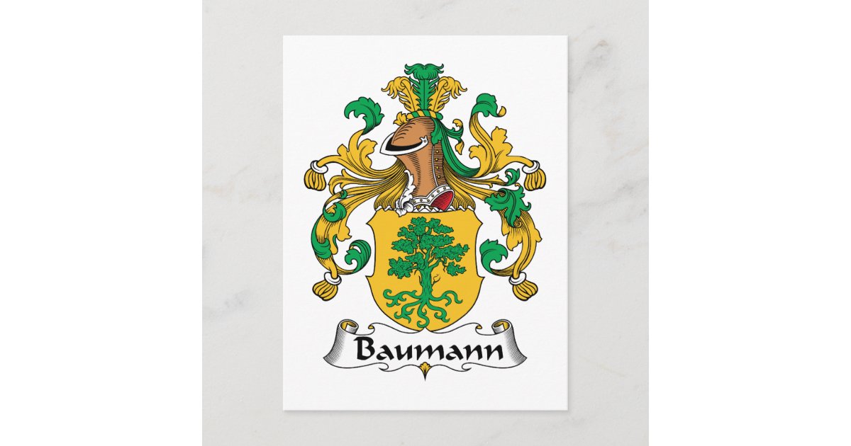 Baumann Family Crest Postcard | Zazzle