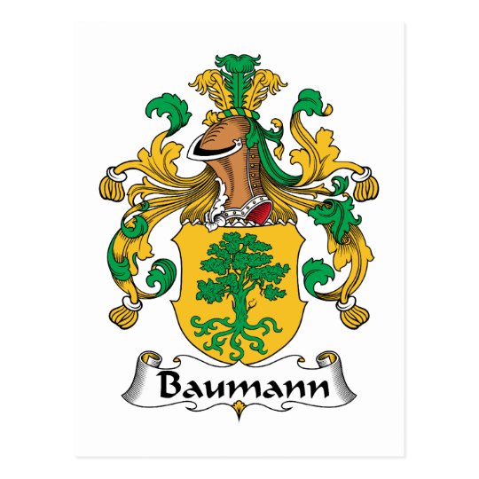 Baumann Family Crest Postcard | Zazzle.com