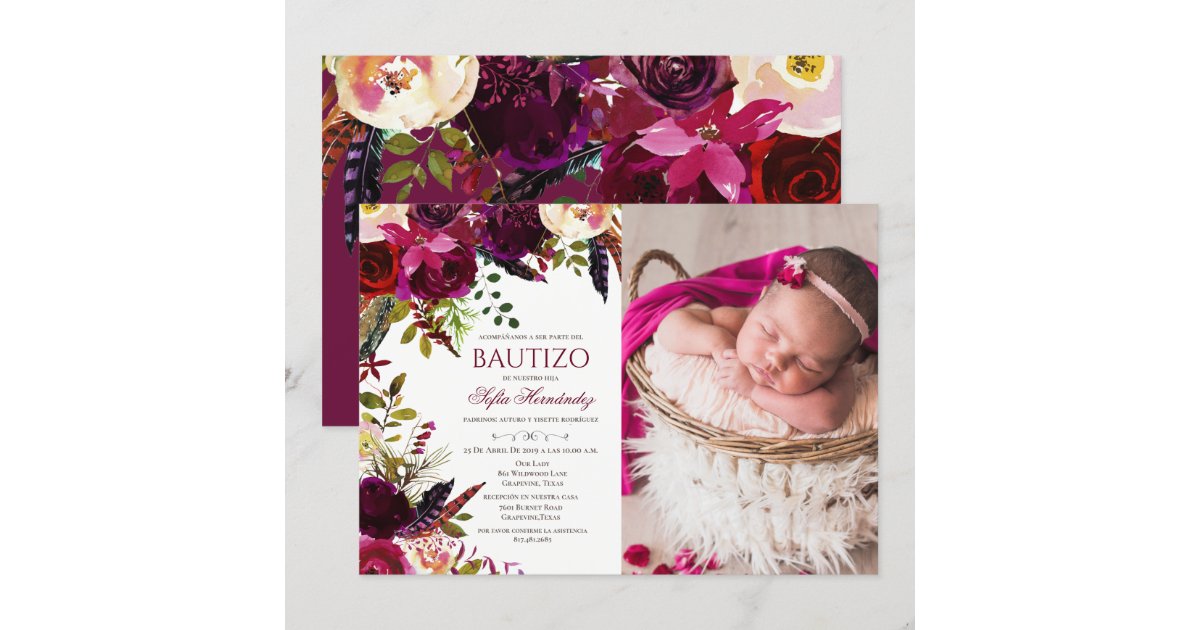 Bautizo Invitacione De bautizo Baptism Invitation | Zazzle