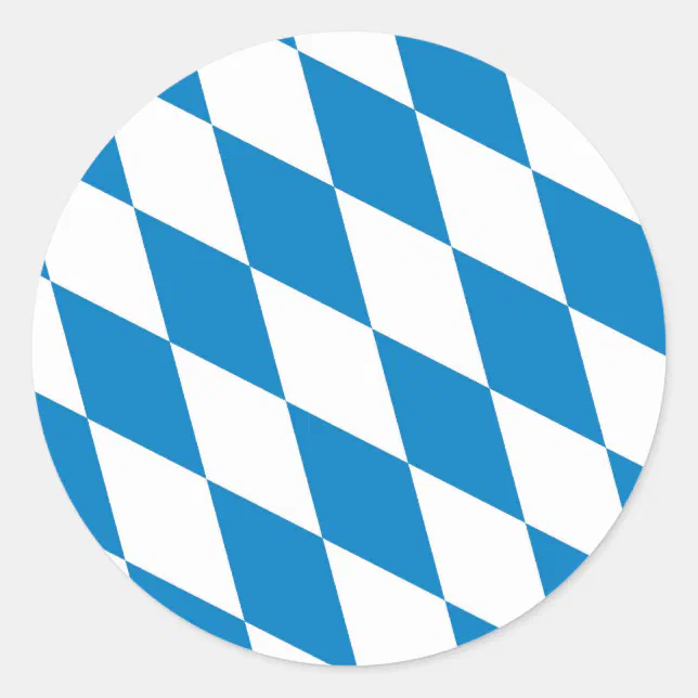 bavaria germany land flag classic round sticker | Zazzle
