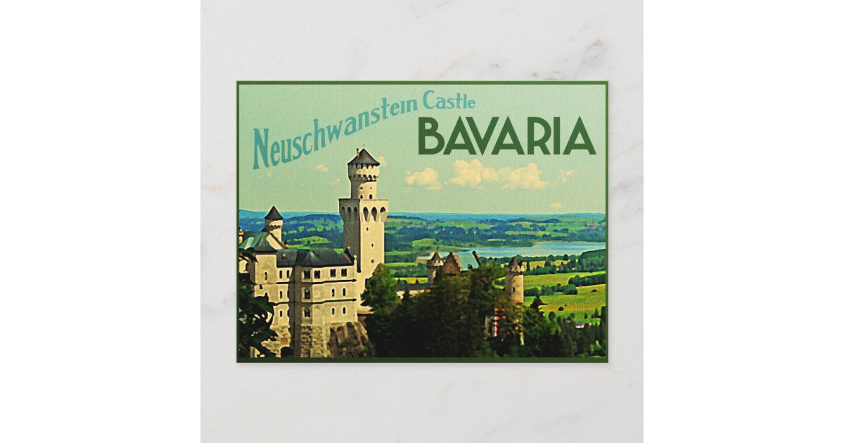 Bavaria Germany Neuschwanstein Castle Postcard | Zazzle