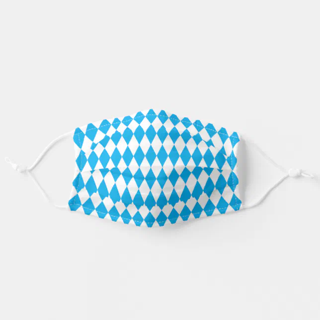 Bavarian Flag World Flags Bavaria Germany Adult Cloth Face Mask | Zazzle
