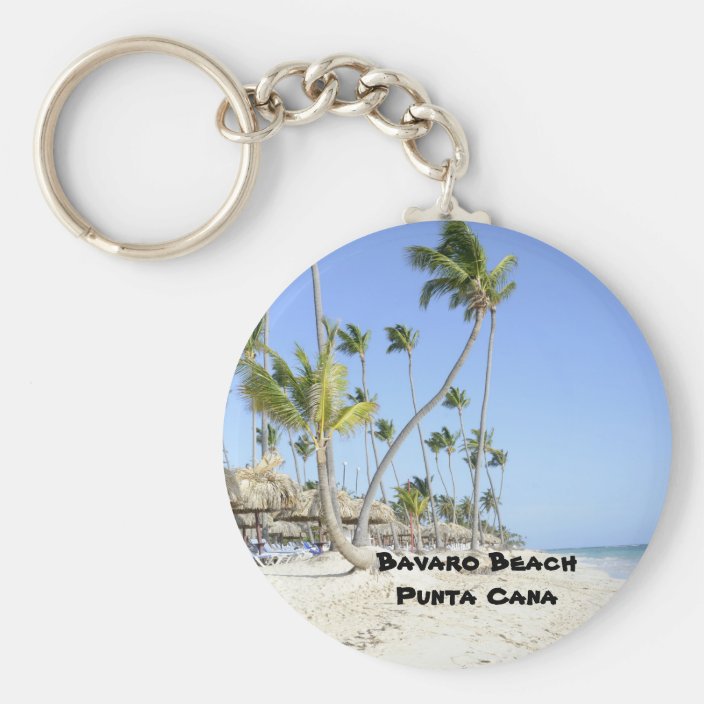 Bavaro Beach on the island of Punta Cana Keychain | Zazzle.com