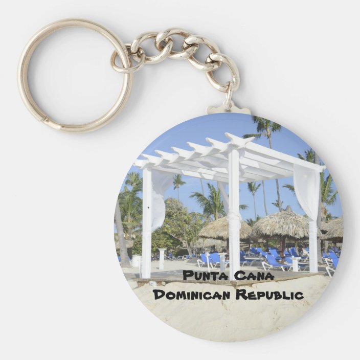 Bavaro Beach on the island of Punta Cana Keychain | Zazzle.com