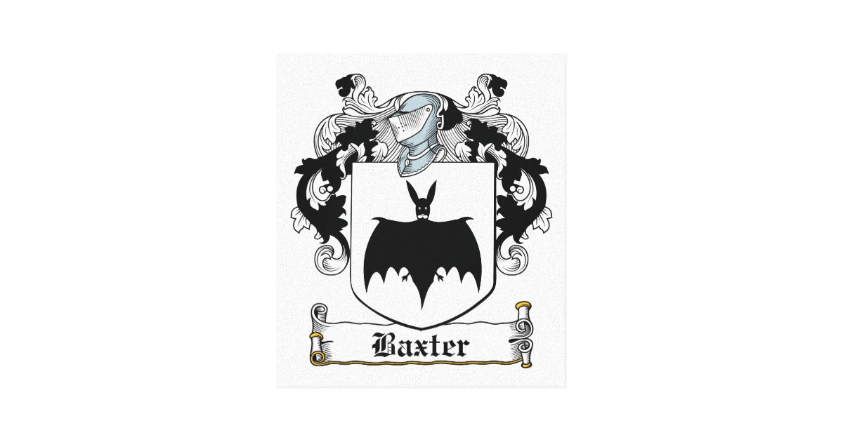 Baxter Family Crest Canvas Print | Zazzle
