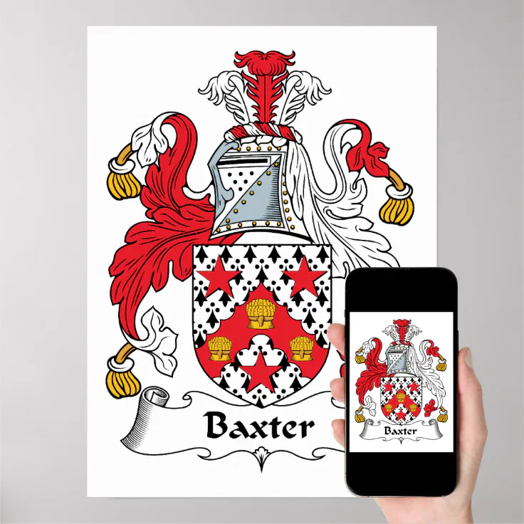 Baxter Family Crest Poster | Zazzle