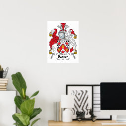 Baxter Family Crest Poster | Zazzle