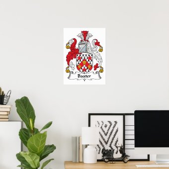 Baxter Family Crest Poster | Zazzle