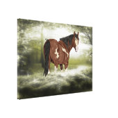 Bay and White Splash Overo Paint Horse Canvas Print | Zazzle