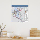 Bay Area Transit Map with Detailed Legend Poster | Zazzle