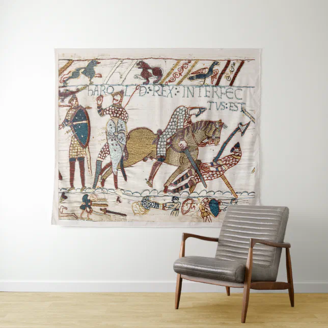 BAYEUX TAPESTRY Death of King Harold at Battle | Zazzle