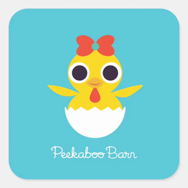 Bayla the Chick Square Sticker | Zazzle