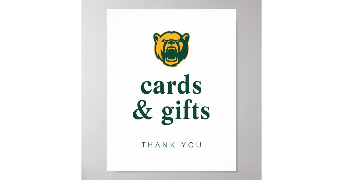 Baylor Bears Head Logo Graduation Poster | Zazzle
