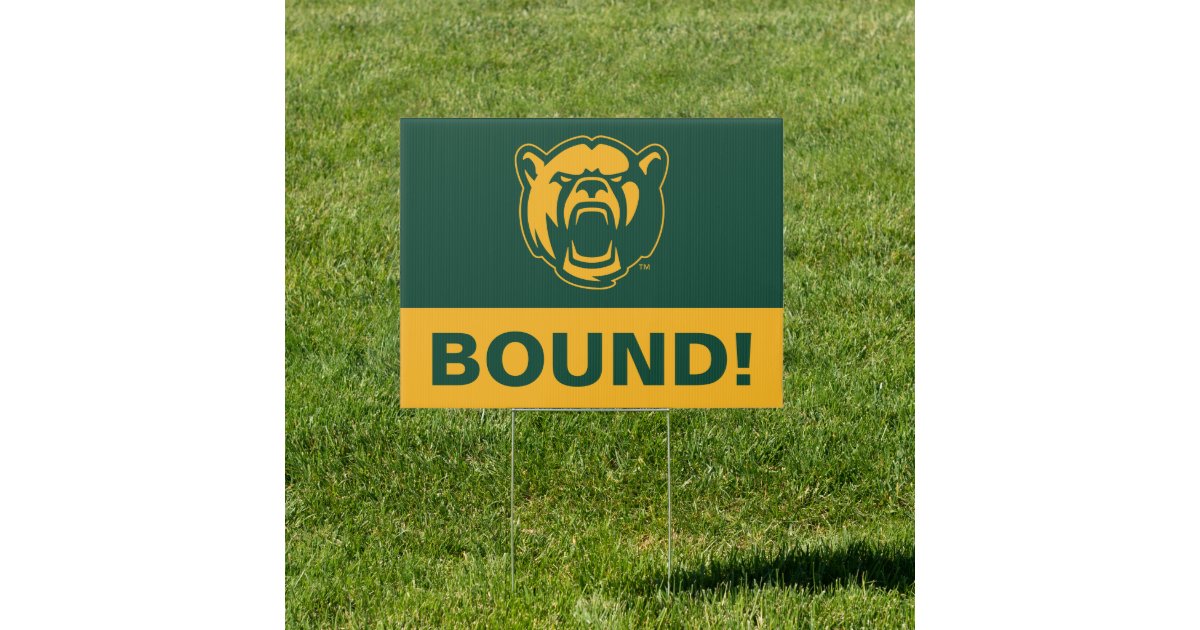 Baylor Bears Head Logo Graduation Sign | Zazzle