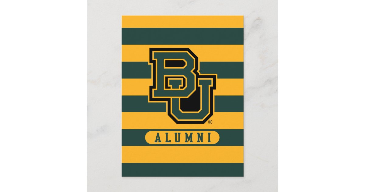 Baylor University Alumni Stripes Postcard | Zazzle