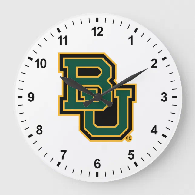 Baylor University Block Letters Large Clock | Zazzle