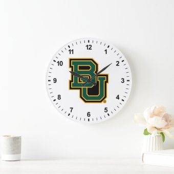 Baylor University Block Letters Large Clock | Zazzle