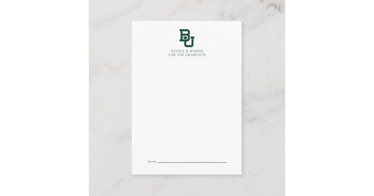 Baylor University BU Logo Graduation Note Card | Zazzle