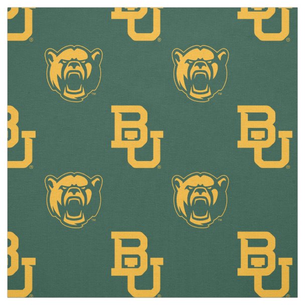 Baylor University Gold Pattern Fabric | Zazzle