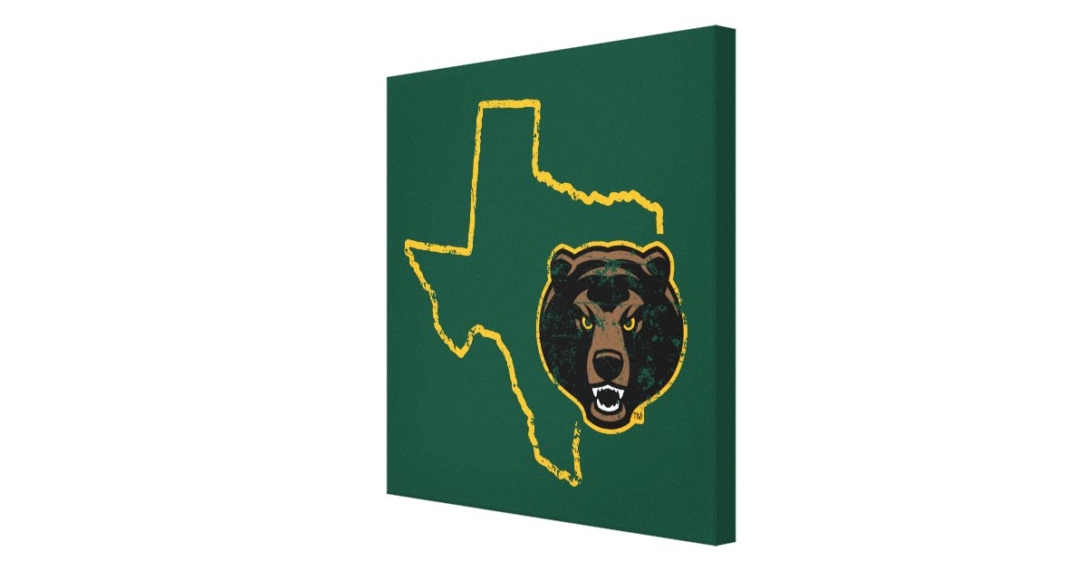 Baylor University State Love Canvas Print | Zazzle