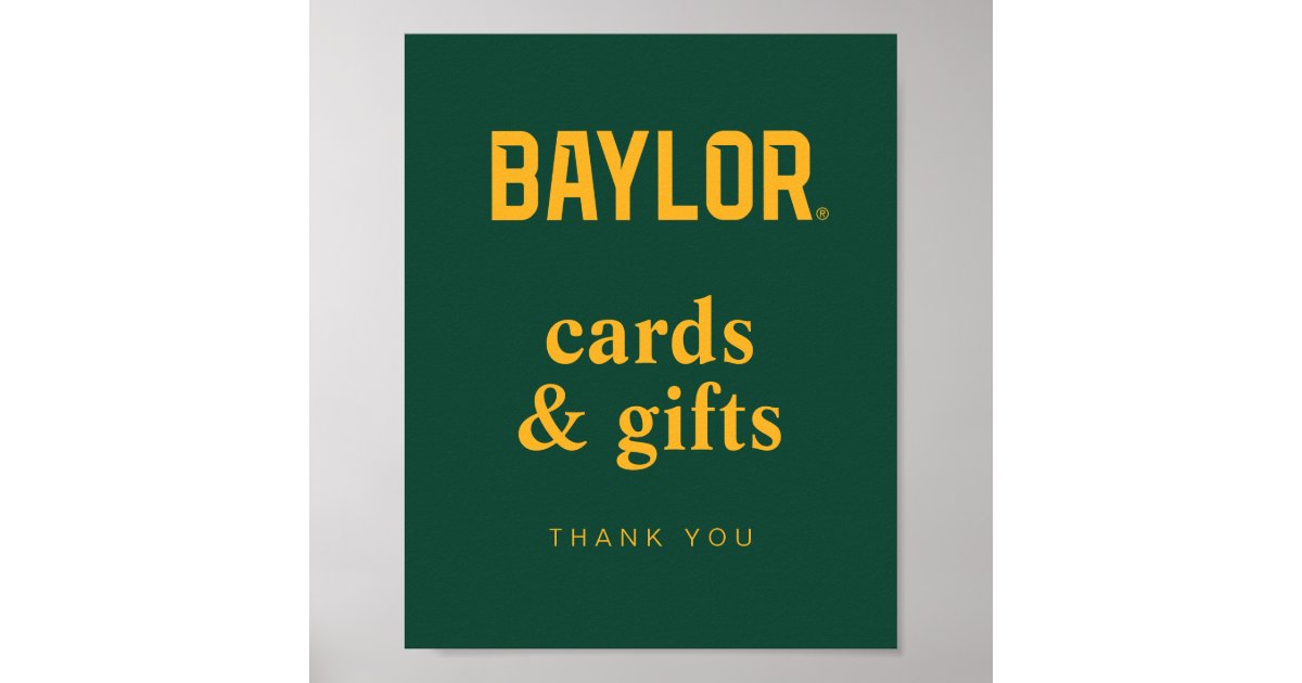 Baylor University Wordmark Graduation Poster | Zazzle