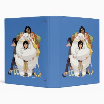 Baymax and his Friends 3 Ring Binder | Zazzle