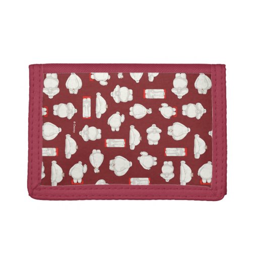 Baymax and Mochi Red Pattern Trifold Wallet | Zazzle