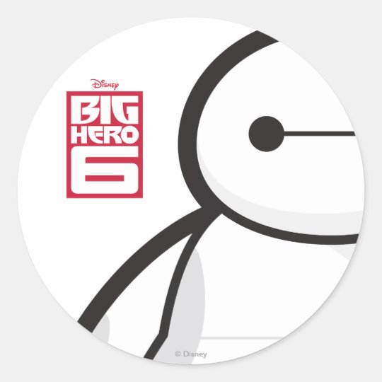 Baymax Standing Classic Round Sticker | Zazzle.com