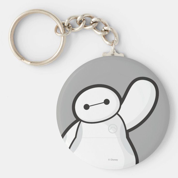 Baymax Waving Keychain | Zazzle