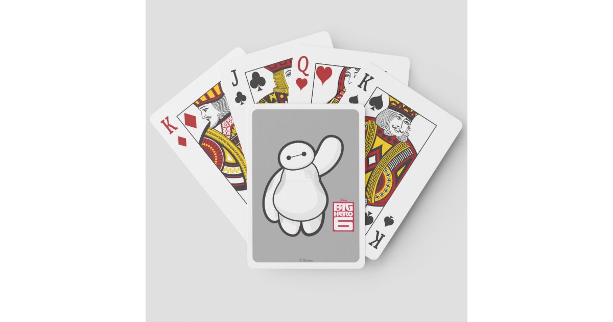 Baymax Waving Poker Cards | Zazzle