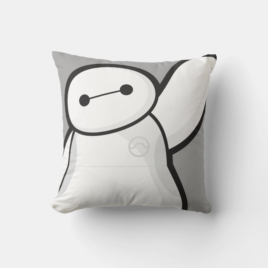 Baymax Waving Throw Pillow | Zazzle