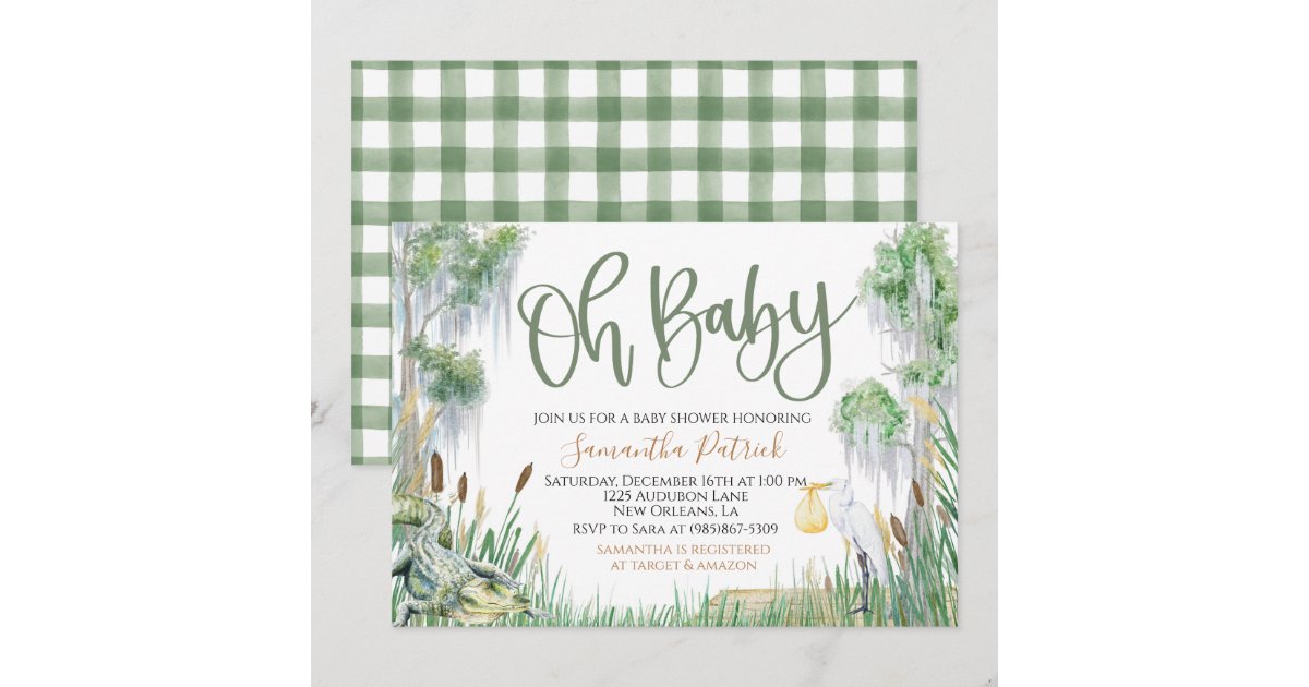 Bayou Swamp Baby Shower Invitation | Zazzle