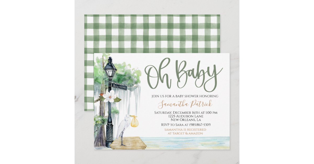 Bayou Swamp Baby Shower Invitation | Zazzle