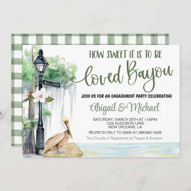 Bayou Swamp Engagement Party Invitation | Zazzle