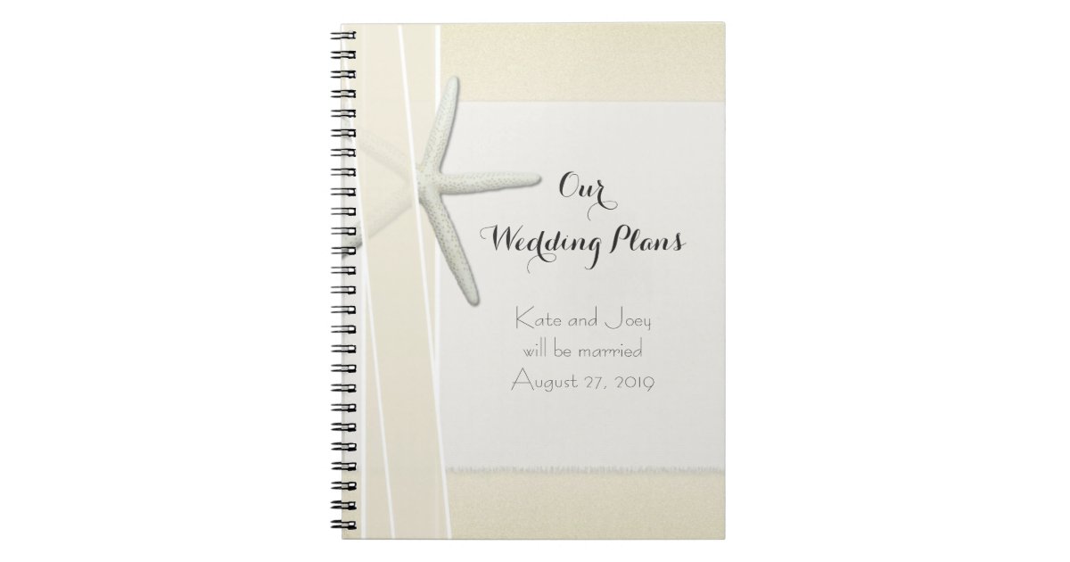Bayside Beach Themed Wedding Planner Memory Book | Zazzle