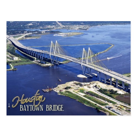 Baytown Bridge, Houston Ship Channel, Texas Postcard | Zazzle.com