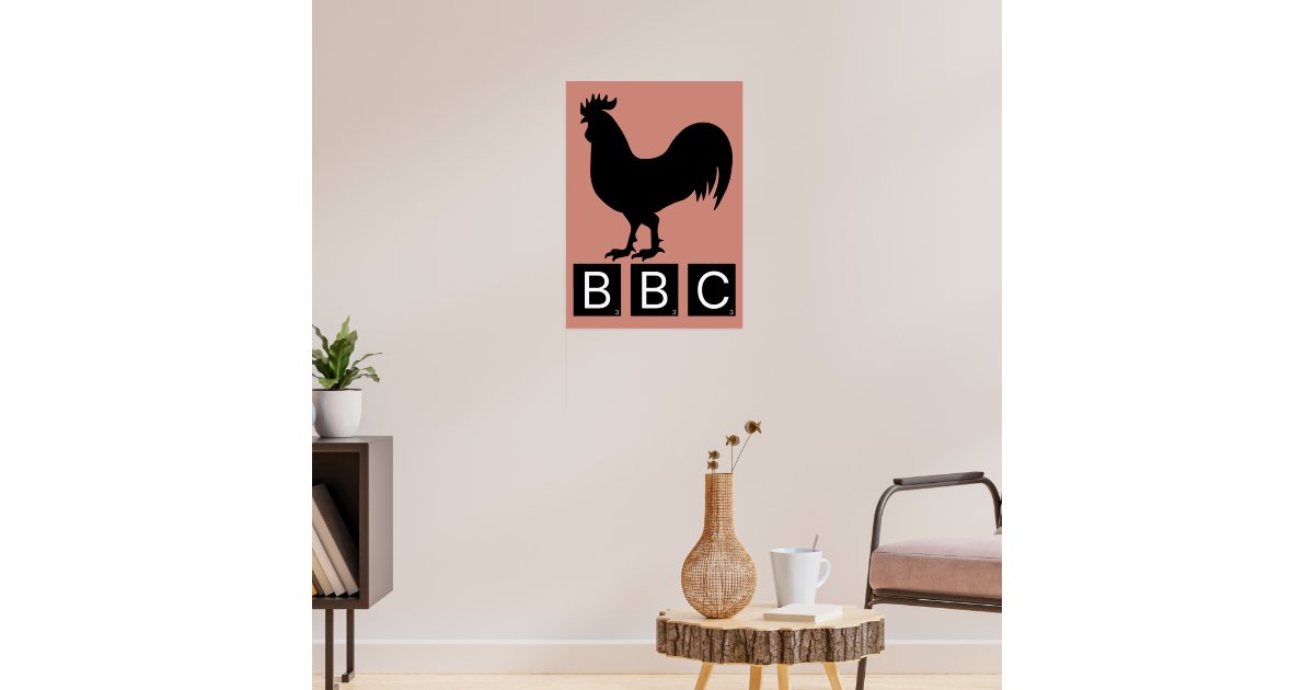 BBC - Big Black Cockerel Poster | Zazzle