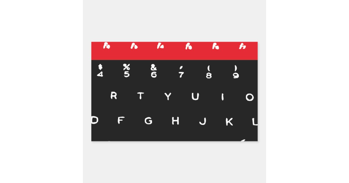 BBC Micro Keyboard Keys Rectangular Sticker | Zazzle
