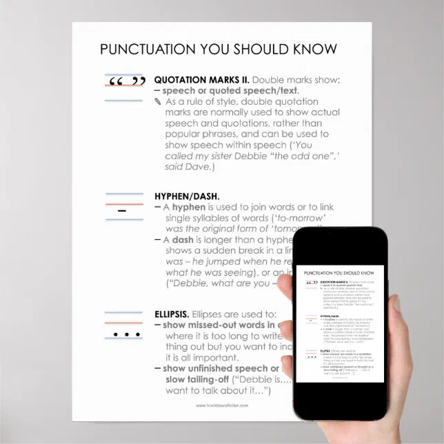 BBF Punctuation III classroom poster | Zazzle