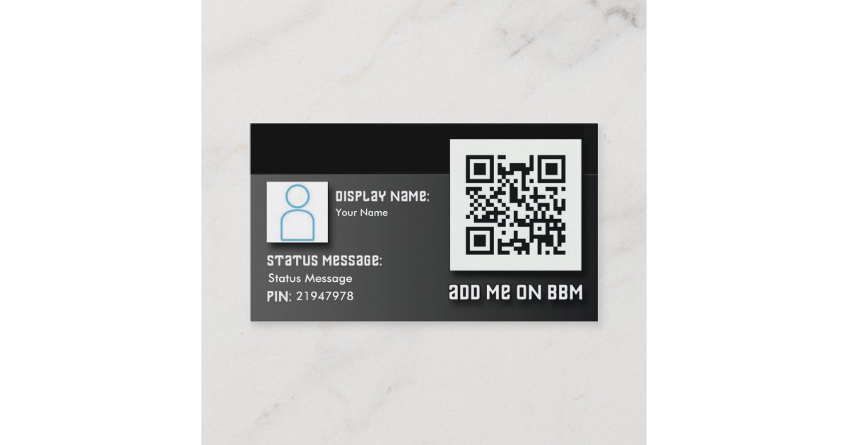 BBM Barcode Business Cards | Zazzle