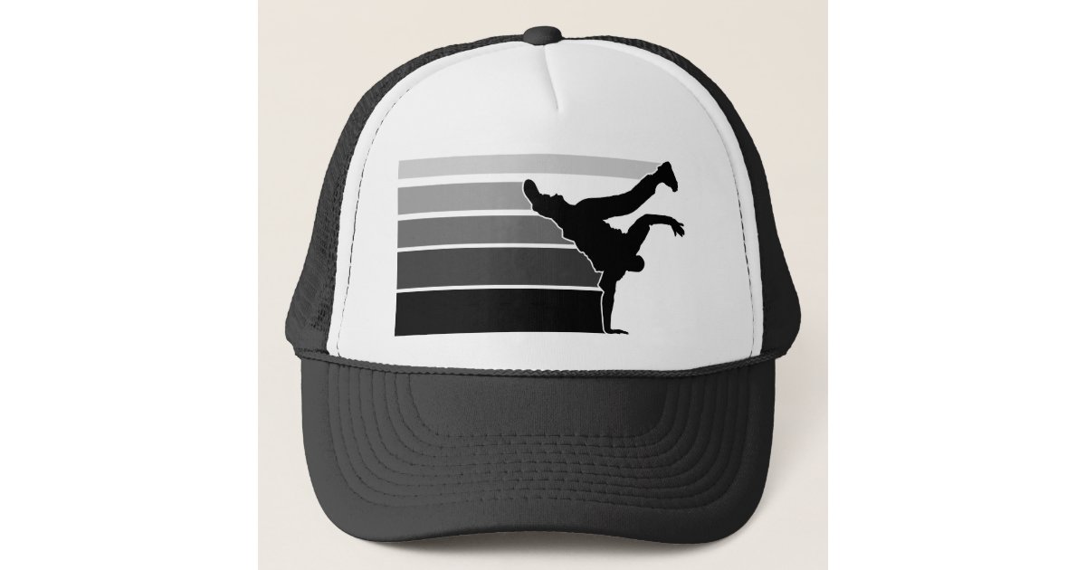 BBOY gradient grey blk hat | Zazzle