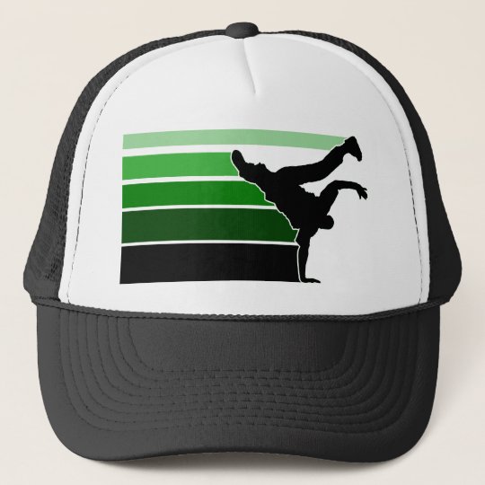 BBOY gradient grn blk hat | Zazzle.com