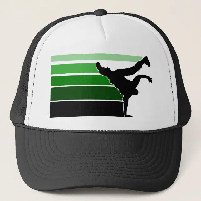 BBOY gradient grn blk hat | Zazzle