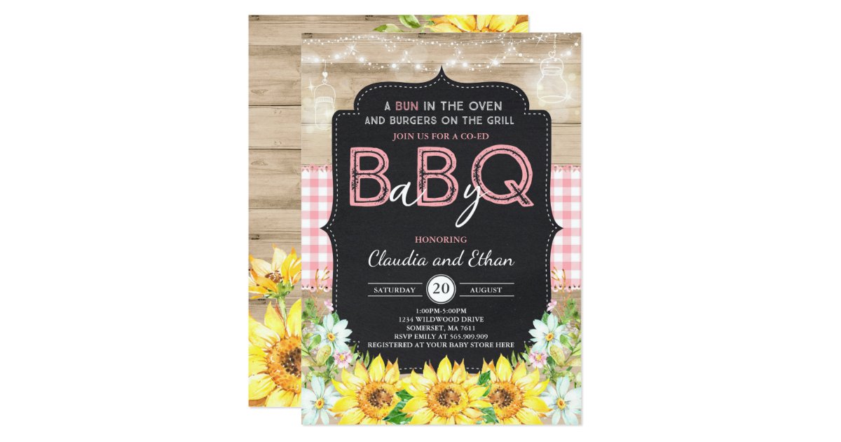 BBQ Baby Shower Invitation Baby Q Couples Shower | Zazzle.com